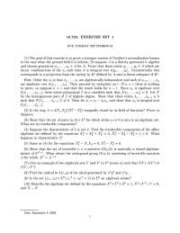 Projective Space Practice Exercise Set 1 | Algebraic Geometry - Docsity