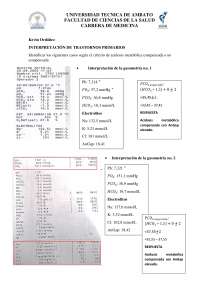 Interpretación de gasometría arterial - Docsity