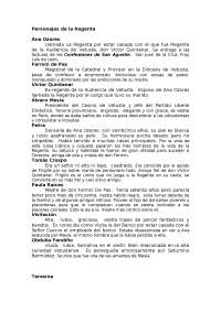 Personajes de la regenta - Docsity