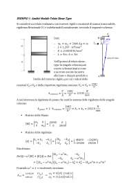 Due esercizi di analisi modale | Esercizi di Ingegneria Civile | Docsity