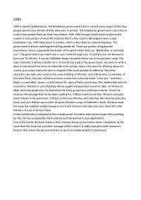 George Orwell, 1984 summary - Docsity
