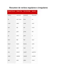 English: regular and irregular verbs | Apuntes de Inglés - Docsity