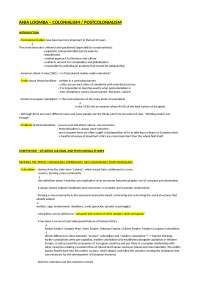 Ania Loomba - Colonialism/Postcolonialism - Docsity