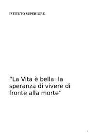 Tesina per maturità "la vita è bella" - Docsity