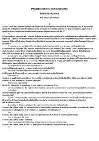 Paniere diritto commerciale multiple - Docsity