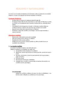 Realismo y naturalismo-Literatura - Docsity