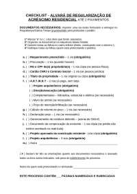 CHECKLIST PARA ENTRADA DE PROJETOS - Docsity