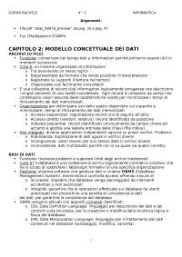 DATABASE: ACCESS, SCHEMA ER, MODELLO LOGICO, DBMS, SQL E MOLTO ALTRO ...