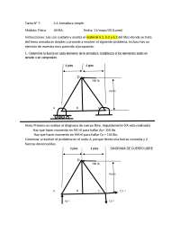 Armaduras simples ejercicios | Apuntes de Física | Docsity