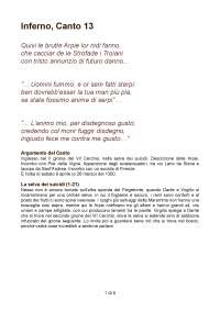 Inferno, Canto 13 Divina Commedia - Docsity