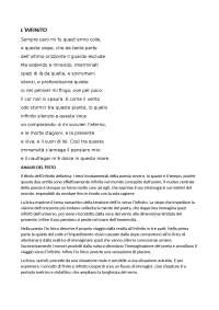 Analisi poesia, l'infinito - Docsity
