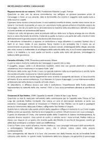 Michelangelo Merisi: il Caravaggio. - Docsity