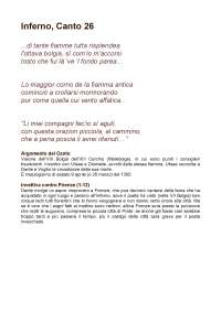 Inferno, Canto 26 Divina Commedia - Docsity