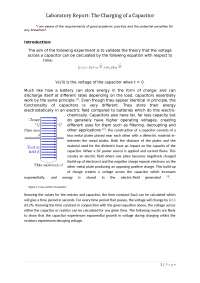 Charging of a Capacitor - Formal Lab Report | Lab Reports Electronics | Docsity