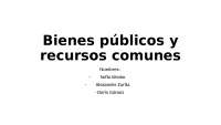 Bienes publicos y recursos comunes - Docsity
