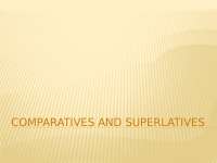 COMPARATIVES AND SUPERLATIVES - Docsity
