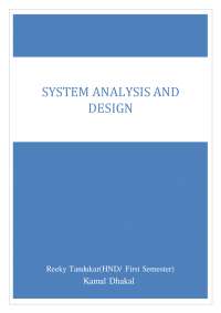System analysis and design report - Docsity