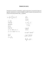 Investigacion de ejercicios de funciones basicas en matlab - Docsity