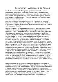 Andreuccio da Perugia Riassunto novella - Docsity