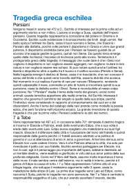 Tragedia greca Eschilea, trama delle tragedie di Eschilo - Docsity