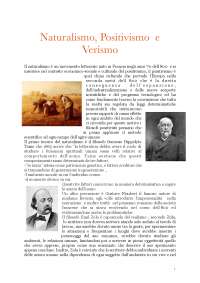 Verismo, naturalismo e positivismo - Docsity