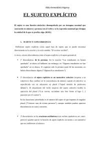 El sujeto explícito - Docsity