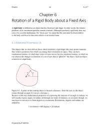 Rotation of a rigid body about a fixed axis with some related problems - Docsity