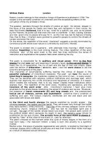 London, William Blake - Docsity