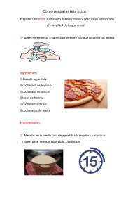 Como preparar una pizza - Docsity