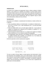 Ejercicios de metodo simplex | Ejercicios de Matemáticas - Docsity