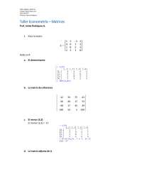 Algebra de matrices introduccion - Docsity