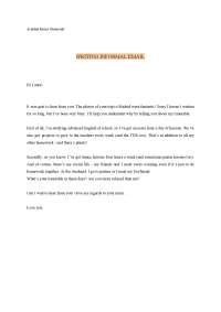 AN INFORMAL EMAIL- Level A2/B1 - Docsity