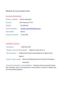 Curriculum vitae en español - Docsity