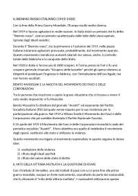 Il Biennio rosso italiano (Sintesi) - Docsity