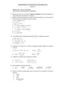 Cálculo Diferencial repaso tarea ejercicios - Docsity