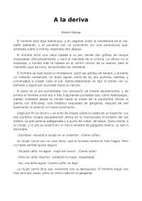 A LA DERIVA - Horacio Quiroga - Docsity