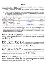 Esercii ossidi anidridi - Docsity