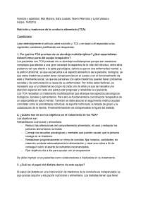 Cuestionario sobre TCA | Ejercicios de Psicología | Docsity