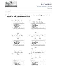 Alcanos, Alquenos y Alquinos | Ejercicios de Química | Docsity