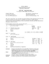 Social Choice Math: Mathematics syllabus | MGF 1107 - Docsity