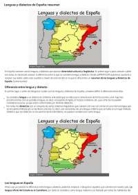 Lenguas y dialectos de españa - Docsity