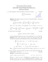 2019 Advanced math exam | Exams Mathematics - Docsity