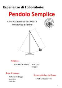 Relazione sull'esperienza del pendolo semplice per il corso di Fisica I al Polito | Guide ...