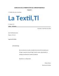 Ejercicio de combinación de correspondencia | Ejercicios de Informática | Docsity