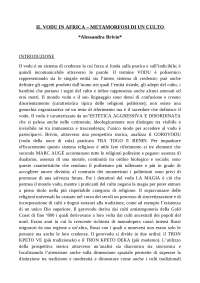 IL VODU IN AFRICA - Alessandra Brivio - Docsity