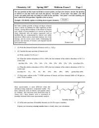 Organic Chemistry Midterm Exam 2: 13 Questions | CHEM 14C - Docsity