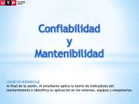 Confiabilidad para el mantenimiento sobre la confiabilidad - Docsity