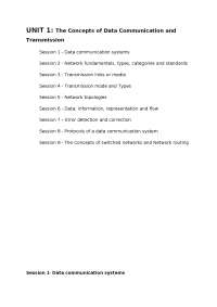 DATA COMMUNICATION FUNDAMENTALS - Docsity