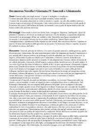 Decameron Tancredi e Ghismonda Boccaccio - Docsity