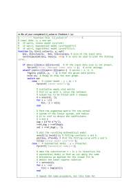 Linear Algebra Matlab Solutions | Assignments Linear Algebra | Docsity